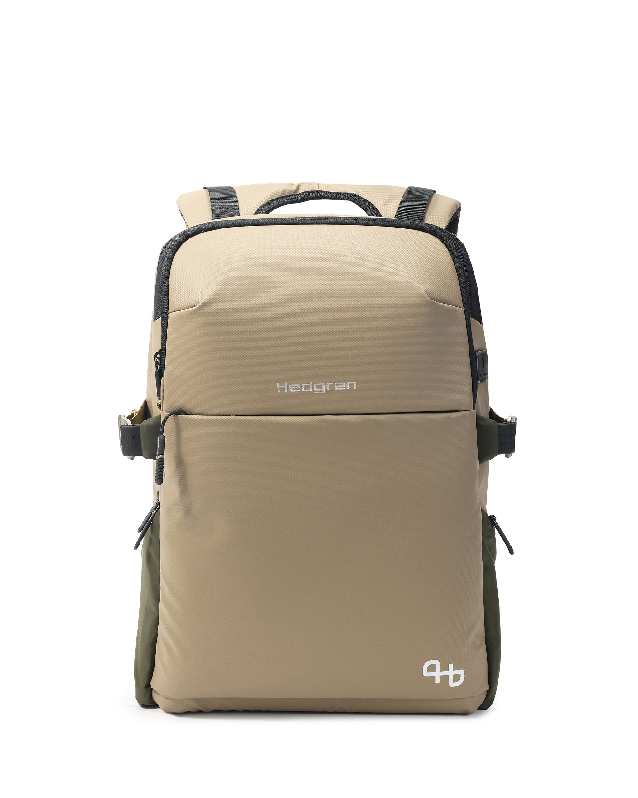 RAIL Three Compartment Laptop Backpack in Vintage Beige | Hedgren